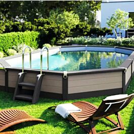 Piscine Azteck composite ovale 4.00x7.30x1.40m hors-sol | Piscine Coté Eau